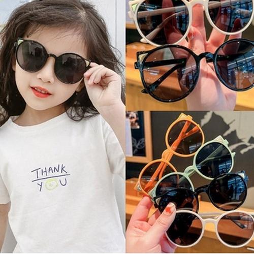 Jual Kacamata Hitam Frame Bulat Anak Cewek Karakter Telinga Kucing ...
