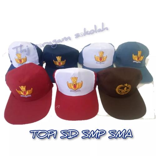 Jual TOPI SEKOLAH SD SMP SMA SMK BAGUS/REAL PIC TOPI SERAGAM SEKOLAH ...
