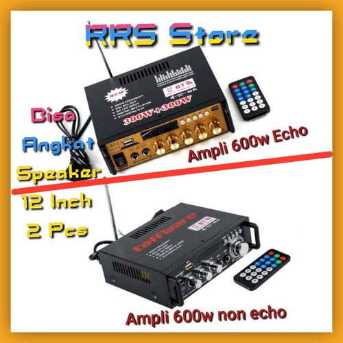 Jual Ampli Bluetooth EQ Audio Amplifier FM 600W untuk speaker 12inc ke atas - AMPLI600WBIASA ...