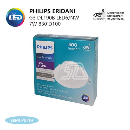 Promo Philips Downlight ERIDANI G3 DL190B LED6 D100 7W 840 WH SNI ...