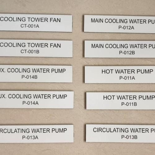 Jual CUSTOM NAMEPLATE PANEL / LABEL PANEL LISTRIK - Bulat dia 25mm ...