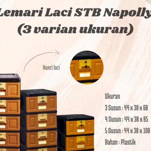 Jual Lemari Laci STB Napoly (3 Varian Ukuran) - NAPOLLY 3SUSUN, TANPA ...