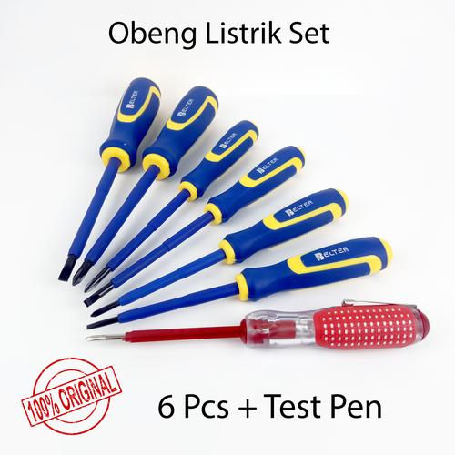 Promo Obeng Listrik Set Obeng Plus Minus dan Test pen Set - Jakarta ...