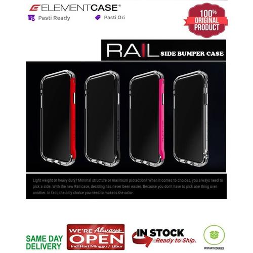 Jual iPhone XS / XR / XS MAX Case Bumper ELEMENTCASE RAIL (NEW) - Solid Black, iPhone X XS ...