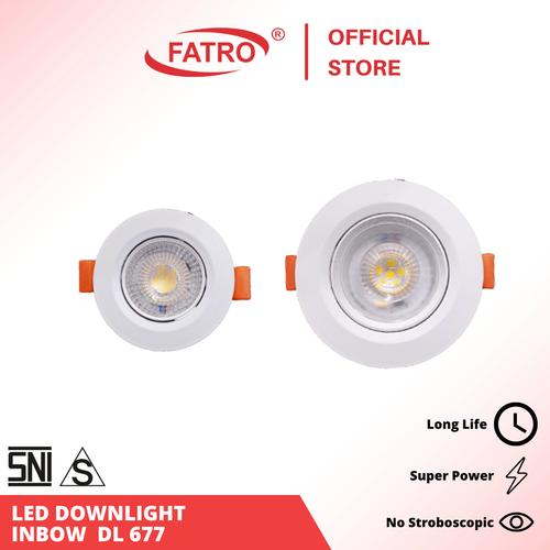 Jual FATRO LED DOWNLIGHT INBOW / DOWNLIGHT PANEL DL677 - 3 WATT , WHITE ...
