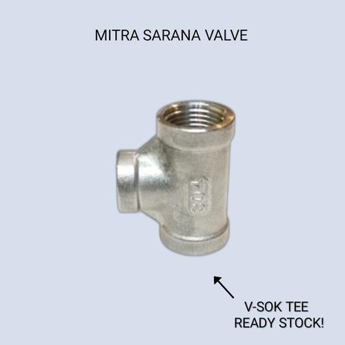 Jual V-SOK TEE SUS 304 3/8 x 1/4 INCH TEE REDUCER SS - Jakarta Barat ...
