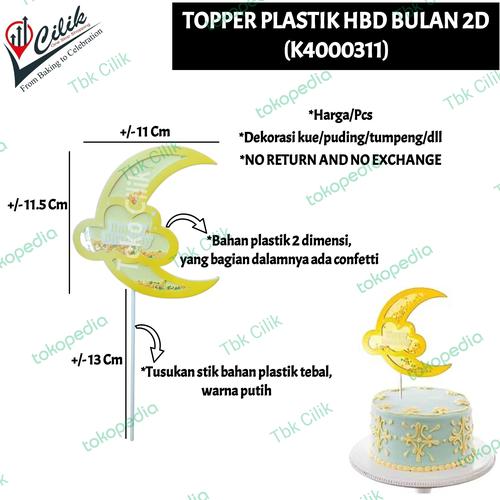 Jual topper+tusukan+bulan+sabit+moon+dekor+kue+cupcake+bento+tumpeng ...