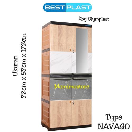 Jual LEMARI PLASTIK BESTPLAST OLYMPLAST 2 PINTU MURAH - NAVAGO - RAK ...