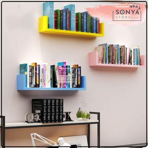 Promo Floating Shelves Rak Dinding Buku Minimalis Melayang Tempel ...