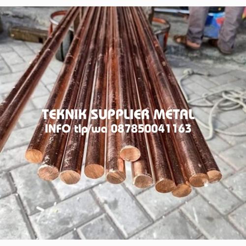 Jual as tembaga grounding rod 35mm x 500mm tembaga batangan murni ...