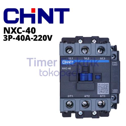 Jual Kontaktor Chint NXC-40 3P 40A 220V - Jakarta Pusat - Timer Elektrik | Tokopedia