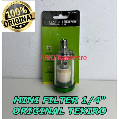 Jual SARINGAN UDARA MINI AIR FILTER REGULATOR KOMPRESOR 1/4 inch TEKIRO ...