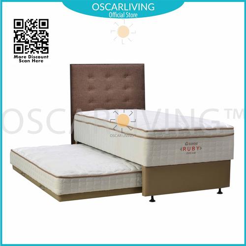 Promo Kasur Springbed Guhdo 2in1 Ruby Dream Set Nyc Fullset 90 X