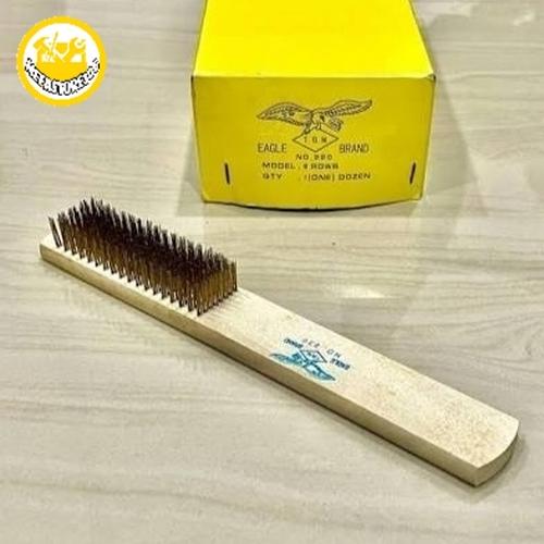 Jual sikat kawat kuningan / sikat baja Kuningan / sikat kawat 8 baris ...