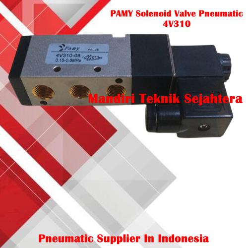 Jual PAMY Solenoid valve pneumatic 4V310-08 1/4" inch AC220V DC24V ...