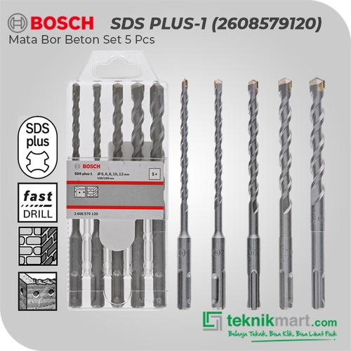 Jual Bosch Hammer Drill Bit/ Mata Bor Beton Set 5PCS (6/8/10/12) SDS ...