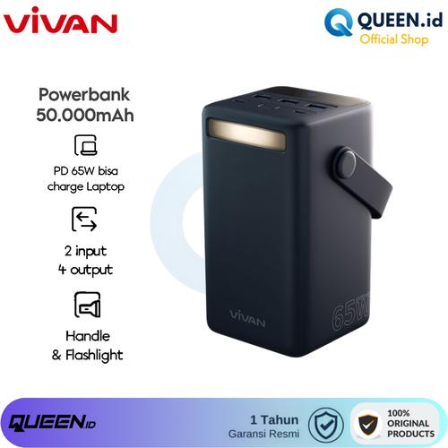 Promo VIVAN VPB-B50 Powerbank 50000mAh 4 Port Output 65W PD Fast ...