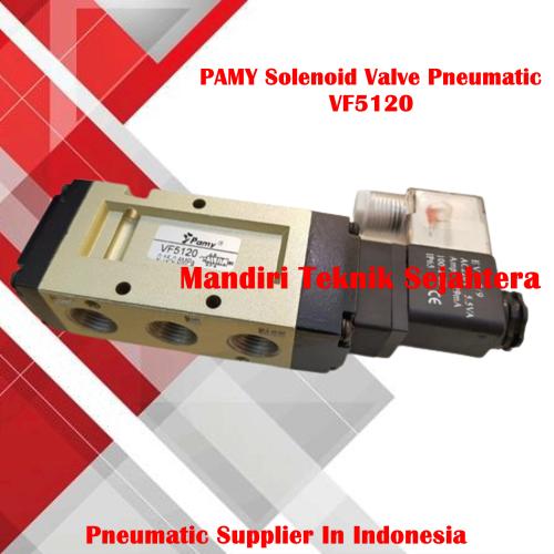 Jual PAMY Solenoid valve pneumatic VF5120-03 3/8" inch persamaan SMC ...