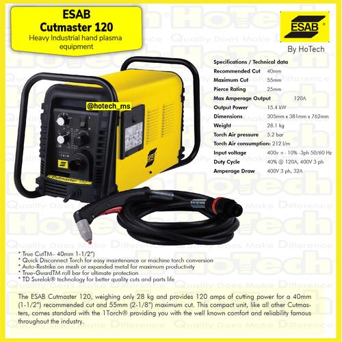 Jual ESAB Plasma Cutting 120A - Cutmaster 120 Heavy Industrial - Mesin ...