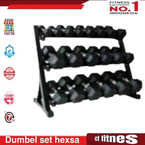 Jual Dumbel set hexsagonal rack(original)Alat angkat beban dumbell - 2 ...