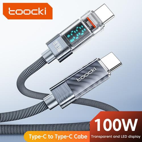 Jual Toocki USB C to Type C Digital Display 100W PD Transparent Data ...