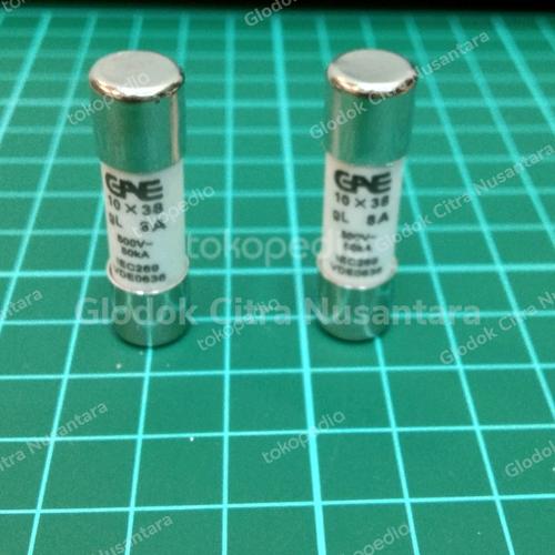 Jual GAE Ceramic Cartridge Fuse 10x38 8A 500VAC 100kA gL Sale - Jakarta ...