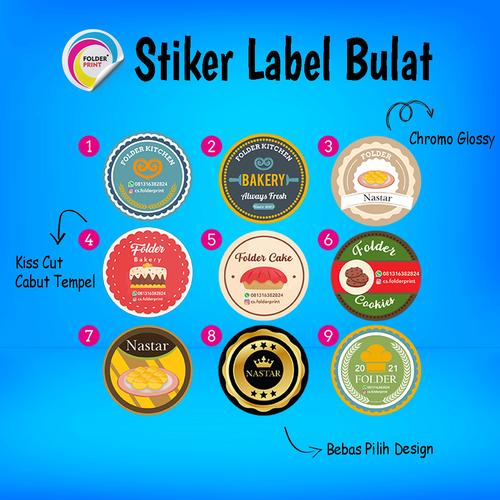 Jual Cetak Stiker Bulat Custom Label Kemasan Produk - NOTE NO. DESIGN ...