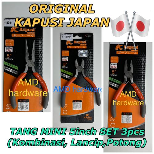 Jual KAPUSI JPN TANG MINI 5 inch SET ISI 3pcs KOMBINASI LANCIP POTONG ...