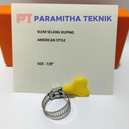 Jual Klem selang kuping 7/8" inch stainless hose clamp handle gas air ...