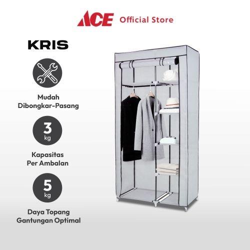 Jual Stora 90x45x178 Cm Lemari Pakaian Kain Lipat Wardrobe Baju Kost ...