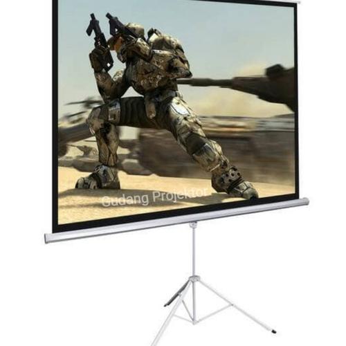 Jual Screen Projektor Brite Tripod 70 IN Stend - Tiang 178x178cm ...