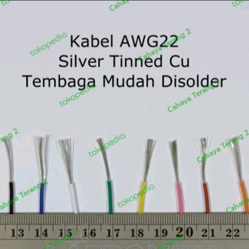 Jual Kabel AWG 22 Silver Tinned Cu Permeter 22AWG Cable AWG22 - Hitam - Kota Tangerang - Cahaya ...