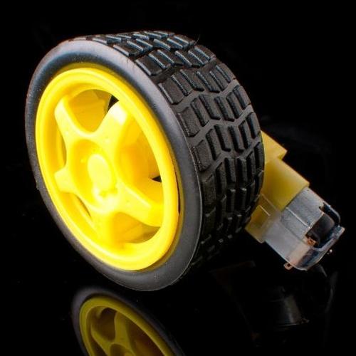 Jual Motor DC Gearbox 3V~6V Kuning + Roda untuk mobil / smart car ...