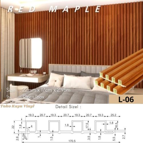 Jual wall panel wpc L-06 Red Maple partisi dinding/lembar - Jakarta ...