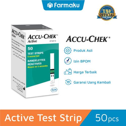 Promo Accu-Chek Active Strip Cek Tes Gula Darah Isi 50 Accuchek ...