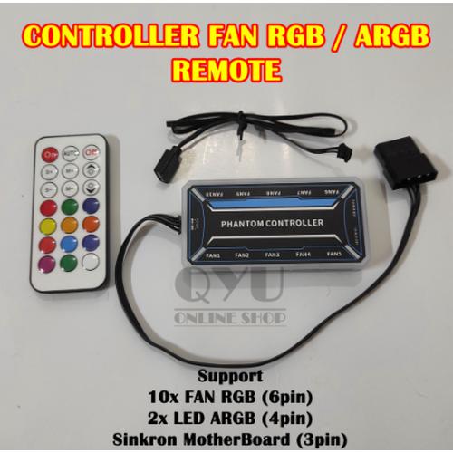 Jual TERMURAH! Controller FAN RGB 6 PIN RF Remote Control Kipas Casing ...