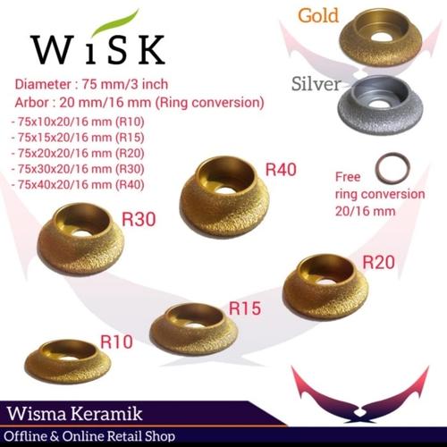 Jual Bullnose Diamond Wheel Grinding Mata Bevel Pinggul Profil Granit ...