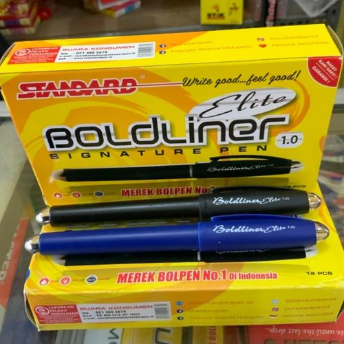 Jual pulpen balliner elite 1.0 signature standard pen boldliner elite 1.0 - Hitam - Jakarta ...
