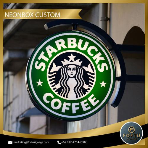 Jual Neonbox Bulat / Neon Box Kotak / Custom Papan Sign 2 Sisi dan 1 ...
