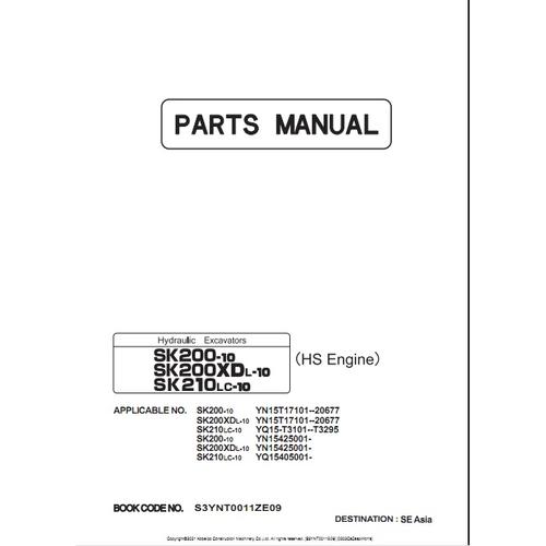 Jual Parts Catalog Kobelco SK200-10, SK200XDL-10, SK200LC-10 versi pdf - Kota Surabaya - Parts ...