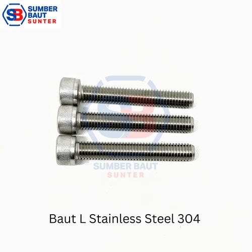 Jual M8x70 Baut L Stainless SS 304 Hex Head Socket Screw 8 x 70 ...