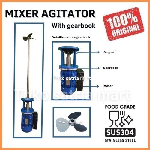 Jual Agitator Mixer Kimia SS304 1.1KW/1HP 4Pole 3Phase With Gearbox ...