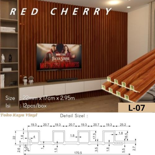 Jual wpc wall panel dinding L-07 Red Cherry lebar /batang - Jakarta ...