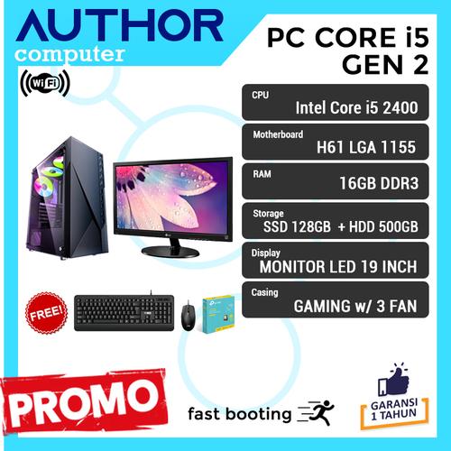 Jual PC Rakitan Komputer Core i5 2400 RAM 16GB SSD 120GB HD 500GB PSU ...