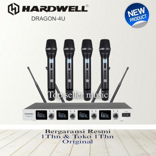 Jual Hardwell DRAGON 4U Wireless 4 Mic HandHeld Original Mic Hardwell ...