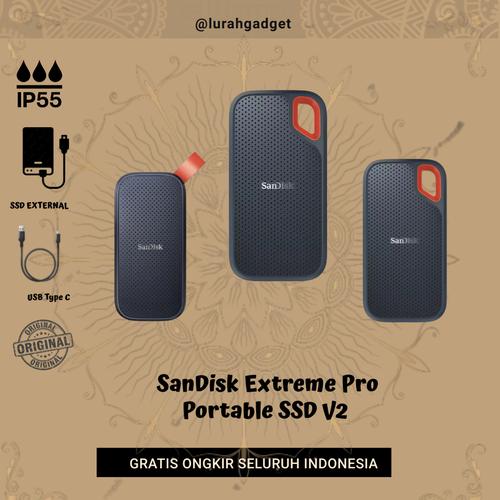 Jual SanDisk Extreme SSD Portable V2 2TB 1TB 500GB USB Type C External SSD - 480GB|520MB/s ...