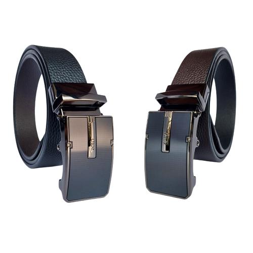 Jual Tali Ikat Pinggang Kulit Asli SQIU Reversible Coklat Dan Hitam ...