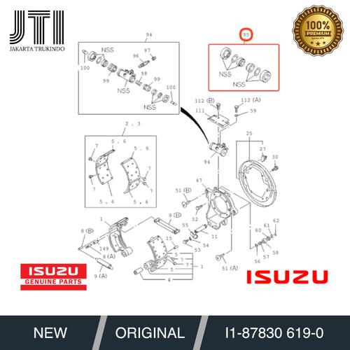 Jual RR CUP SET SEAL REM BELAKANG ISUZU GIGA FVR FVZ FVM I1-87830 619-0 ...