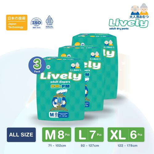 Jual Lively Popok Dewasa Perekat Siang Malam x3 - Adult Diapers Tape AM ...