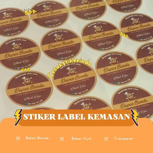 Jual Cetak Stiker Logo Label Makanan Minuman Bahan Sticker Bontak Vynil ...